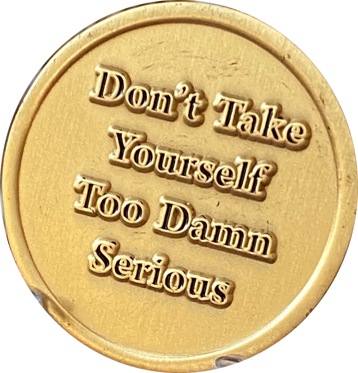 Rule 62 AA Medallion Don't Take yourself Too Damn Serious Rainbow LGBT – RecoveryChip
