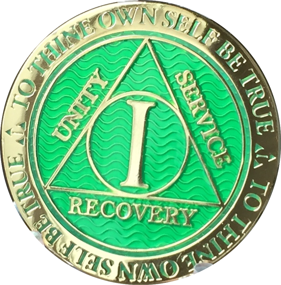 Reflex Green AA Medallions – Tagged "Serenity Prayer" – RecoveryChip