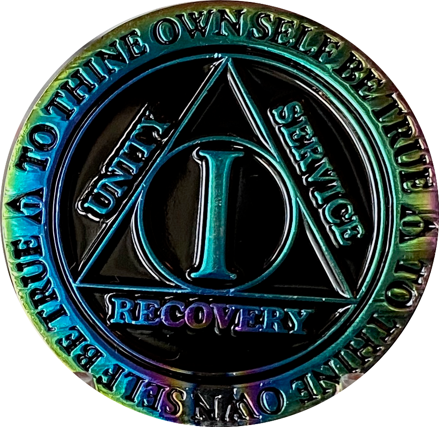 Rainbow Plated AA Medallions – Tagged "CHOOSE YEAR" – RecoveryChip