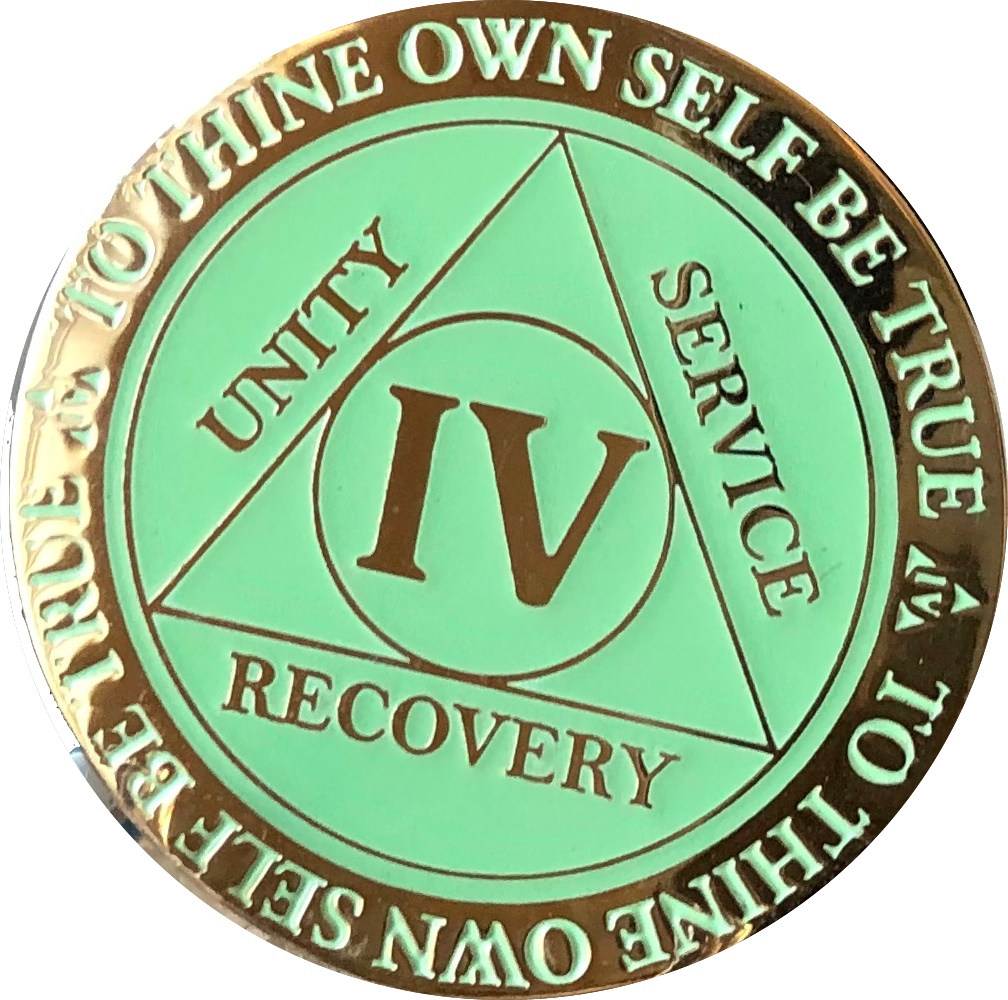 Glow In The Dark AA Medallions – Tagged "Serenity Prayer" – RecoveryChip