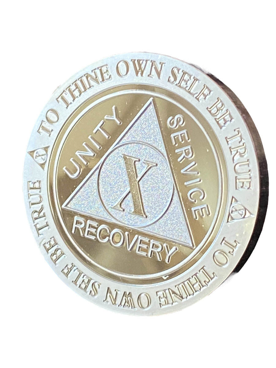 1 oz Silver AA Coins .999 Fine Silver Sobriety Chips – RecoveryChip