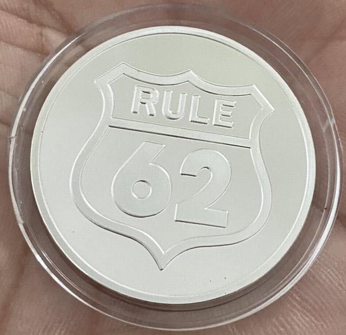 Rule 62 AA Medallion .5 oz .999 Fine Silver Don't Take Yourself Too Da ...