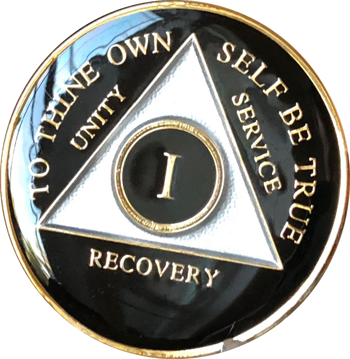 Pink Color AA Medallions Gold or Silver Plated Sobriety Chips ...