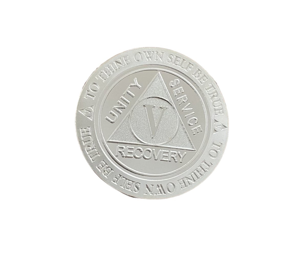 3 Year AA Medallion .999 Fine Silver .5 oz Sobriety Chip Serenity Pray ...