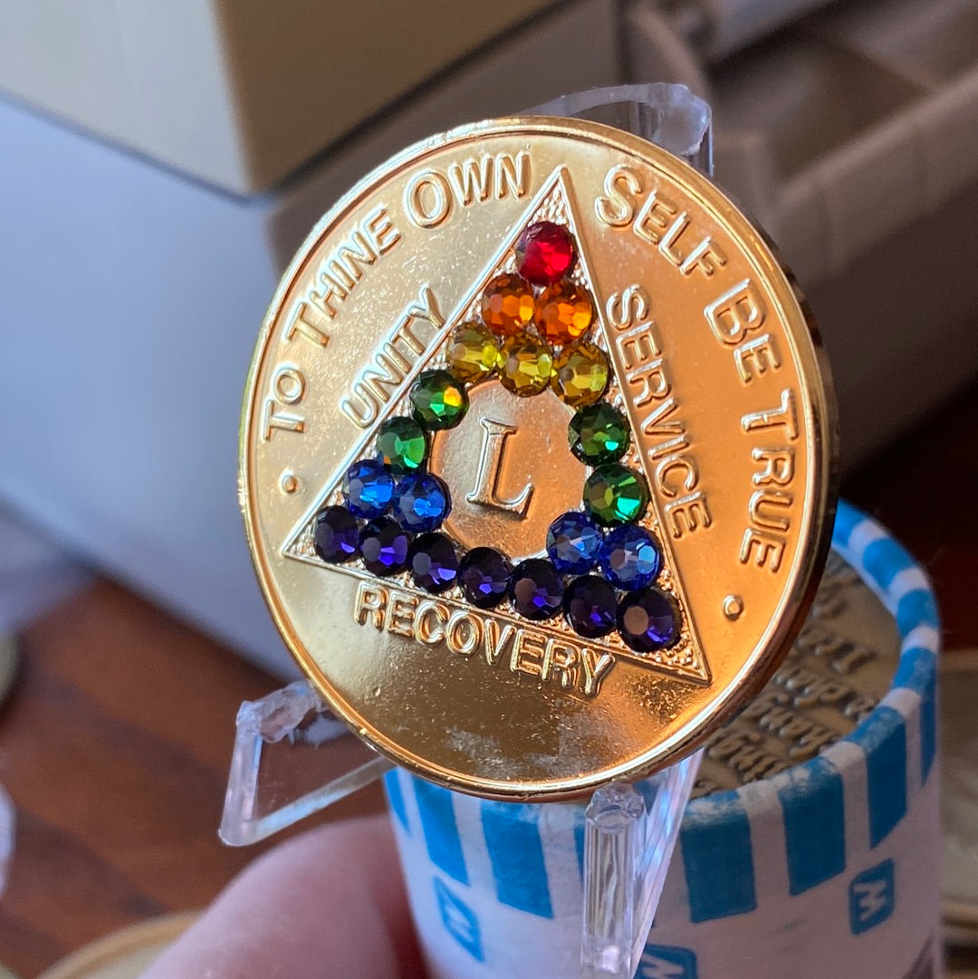 LGBT Rainbow AA Medallions – RecoveryChip