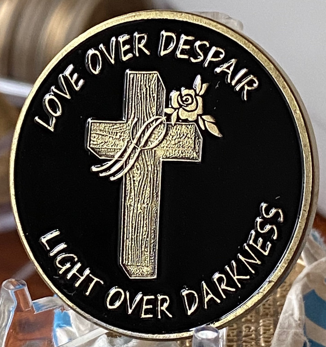 Cross Love Over Despair Light Over Darkness Black Color Serenity Praye ...