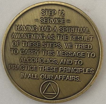 Set of 12 AA Twelve Step Coins Trust God Clean House Help Others Steps ...