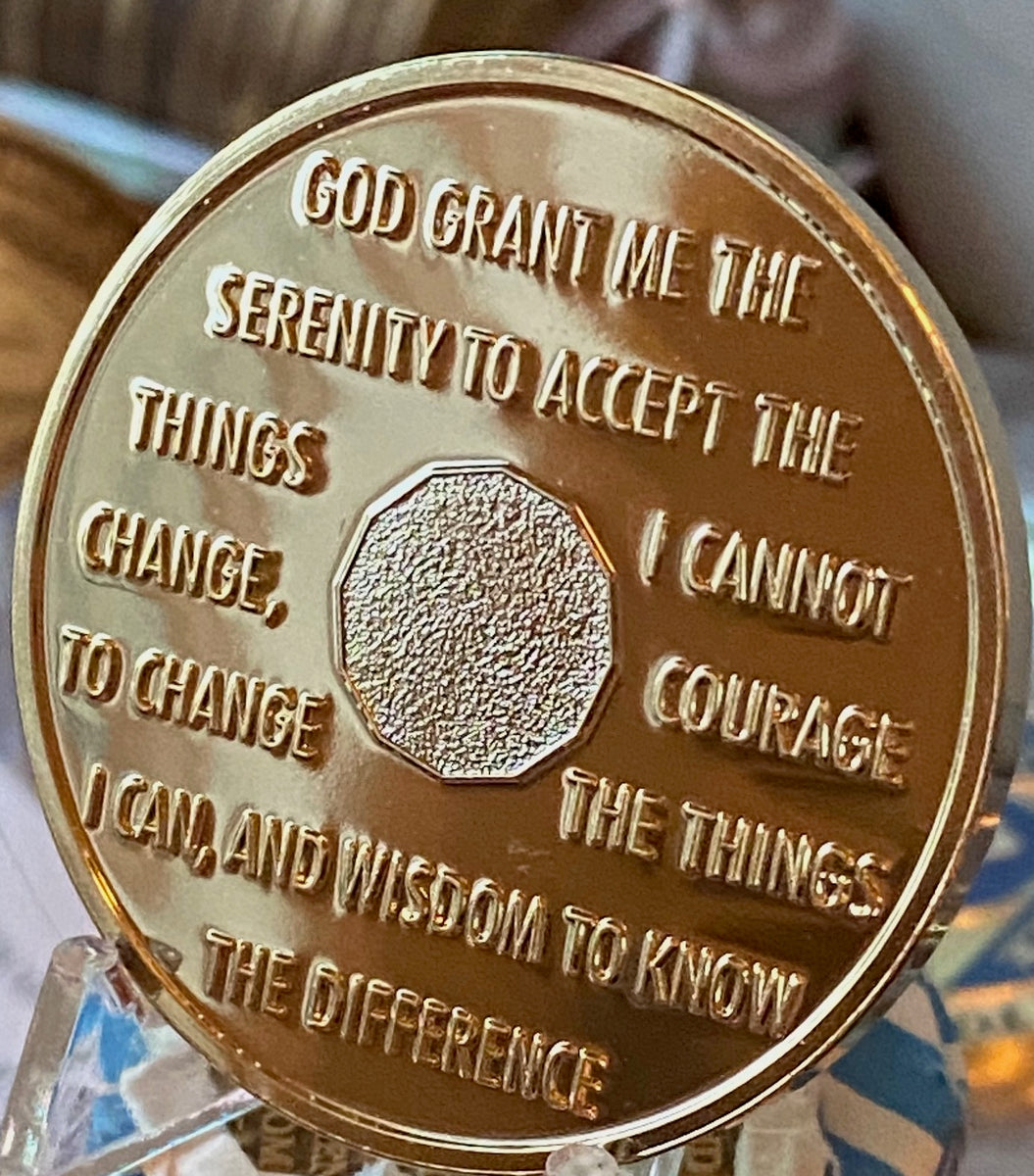 6 Year AA Medallion 22k Gold Plated Premium Sobriety Chip VI – RecoveryChip