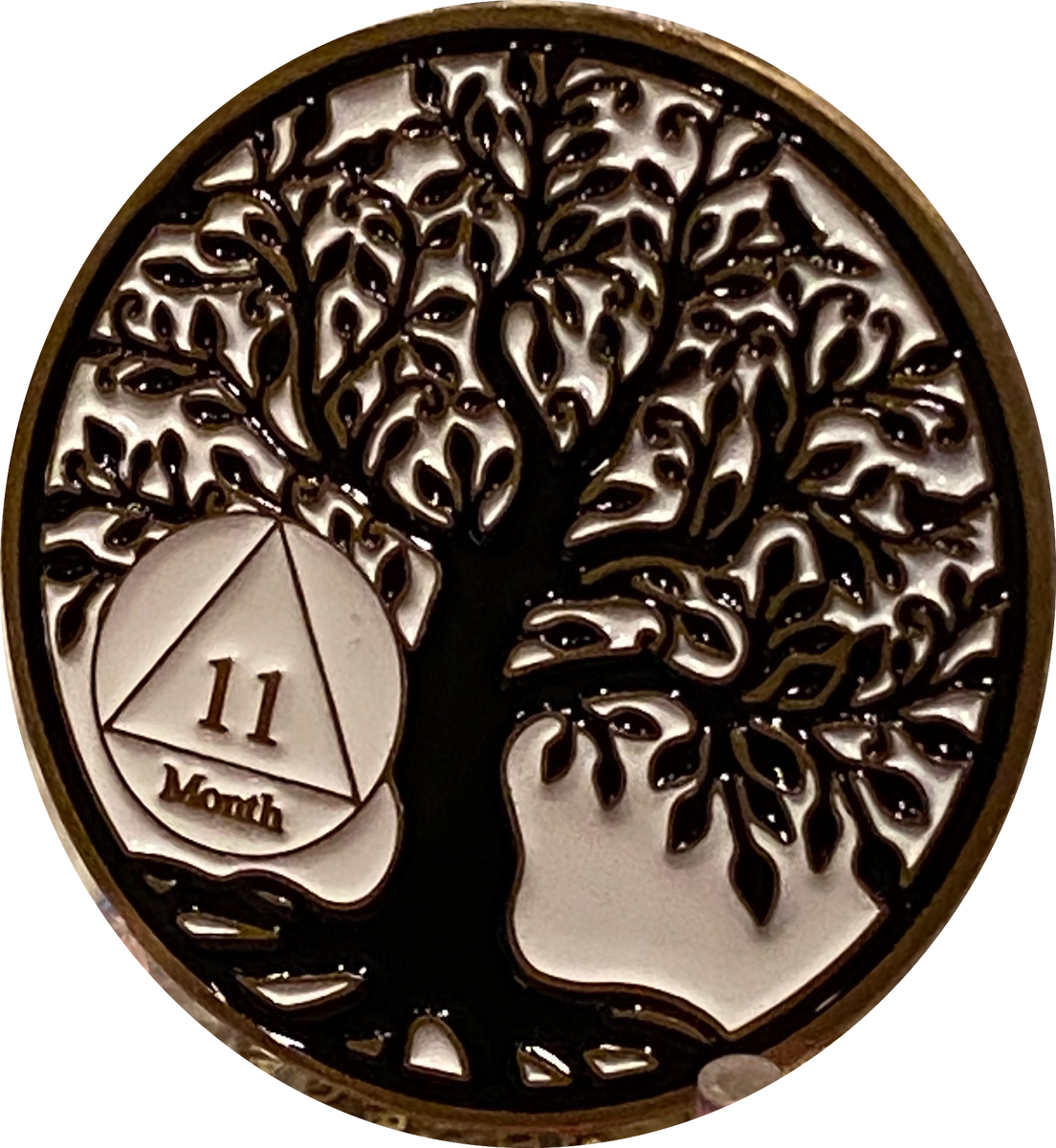 1 2 3 4 5 6 7 8 9 10 11 18 Month AA Medallion Tree Of Life Black White ...