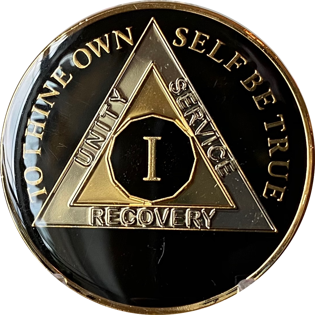2 Year AA Chips Sobriety Coins Given By Members of Alcoholics Anonymou ...