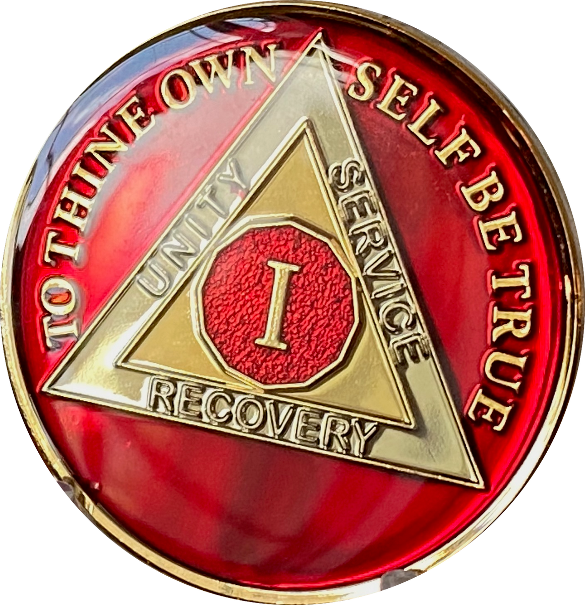 2 Year AA Chips Sobriety Coins Given By Members of Alcoholics Anonymou ...