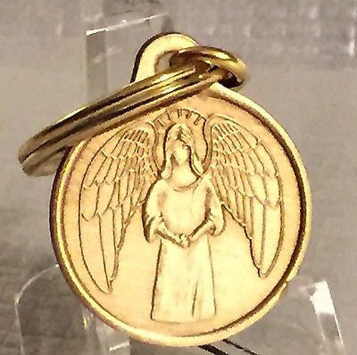 Guardian Angel Bronze Keychain Key Chain Charm He Will Command His Ang ...