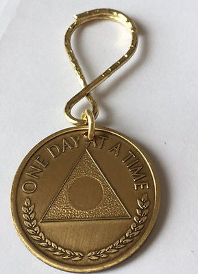 AA One Day At A Time Serenity Prayer Chip Key Chain Tag – RecoveryChip