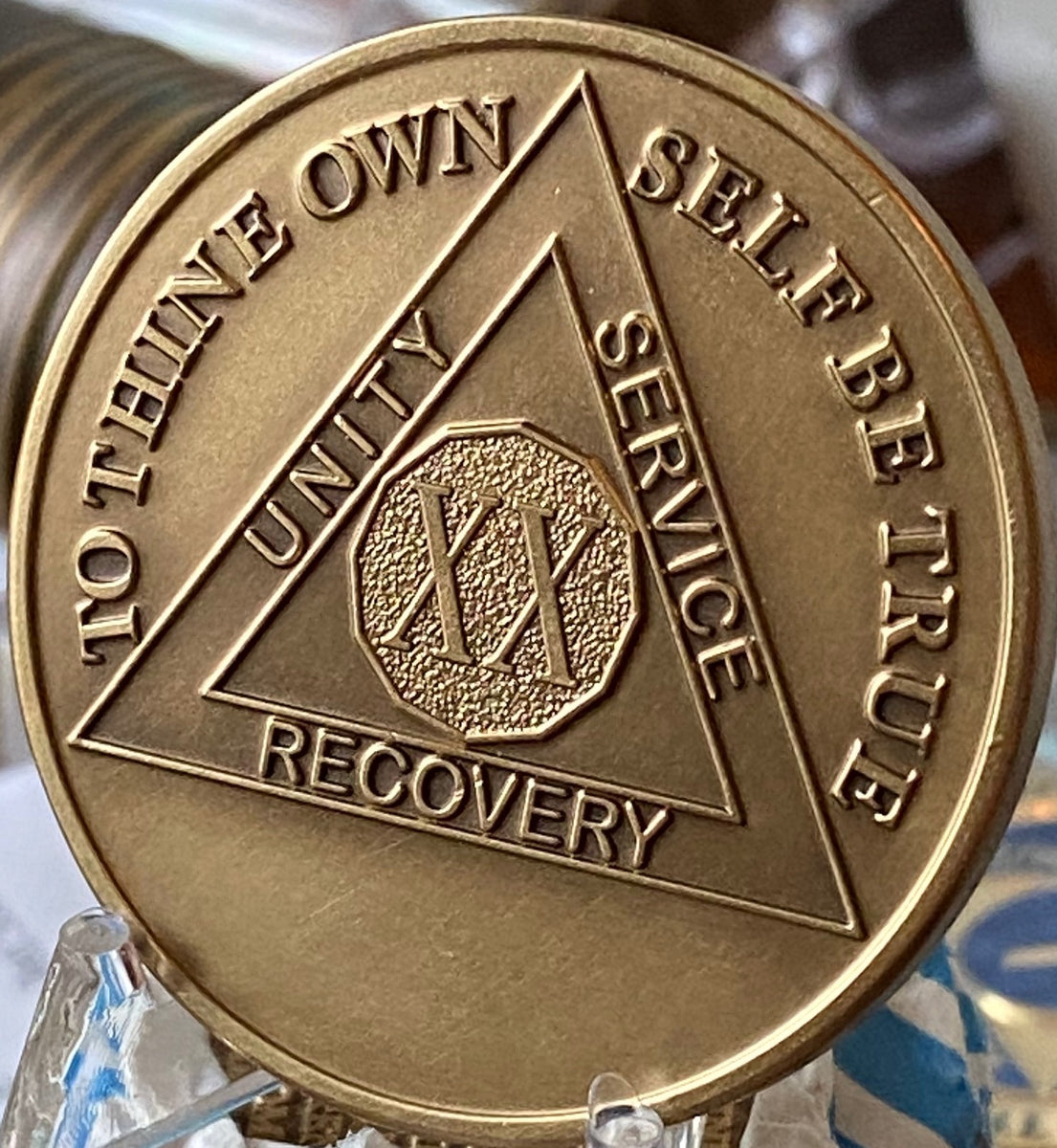 Engravable 20 Year AA Medallion Large Heavy Bronze – 1½” Challenge Coi ...