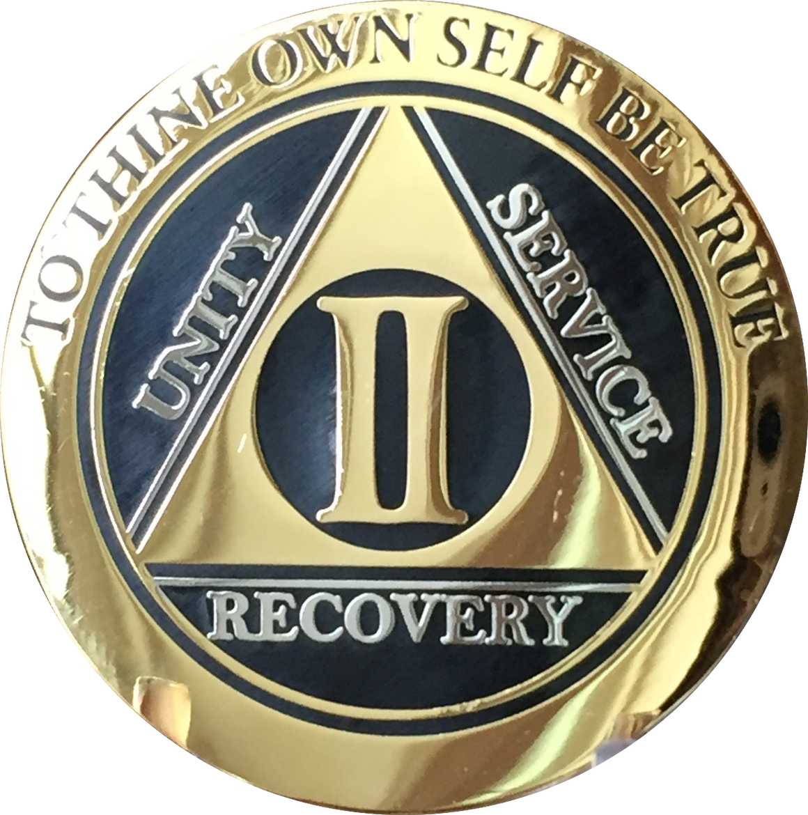 2 Year AA Chips Sobriety Coins Given By Members of Alcoholics Anonymou ...