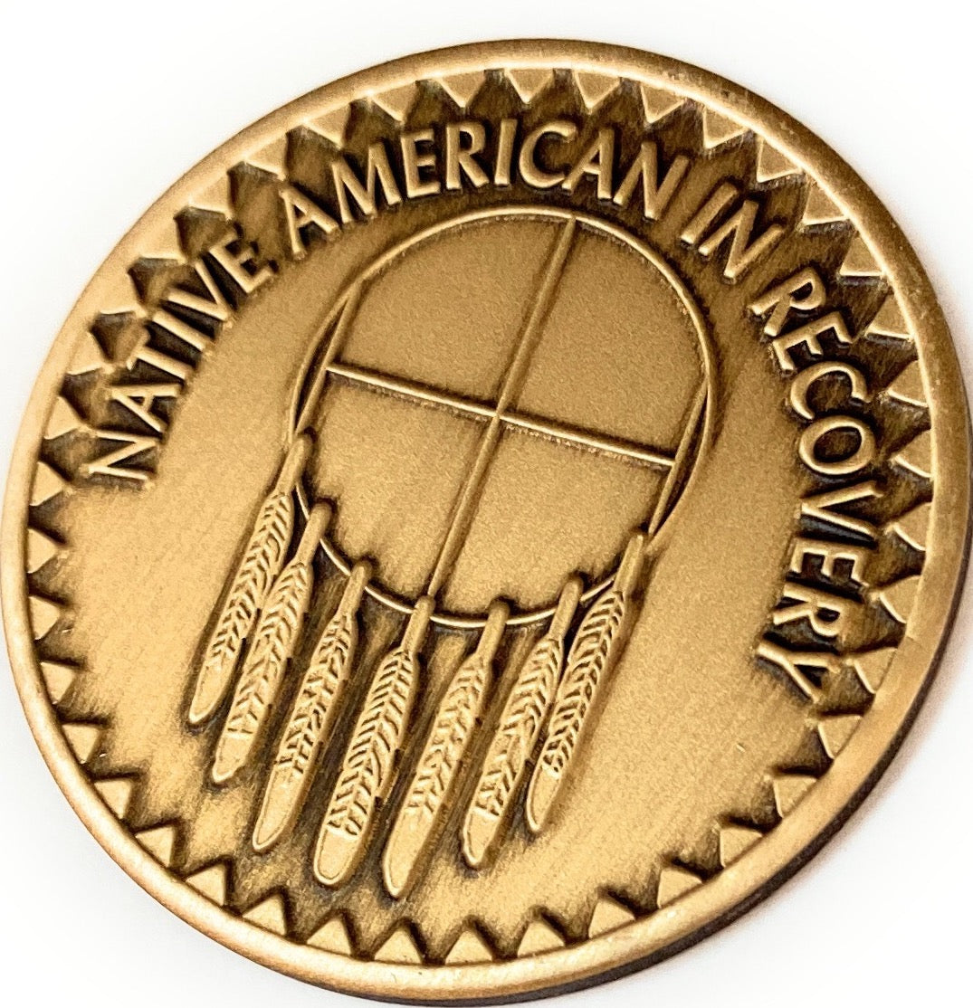Bulk Roll of 25 Native American In Recovery Medallion Sobriety Coin Gr ...
