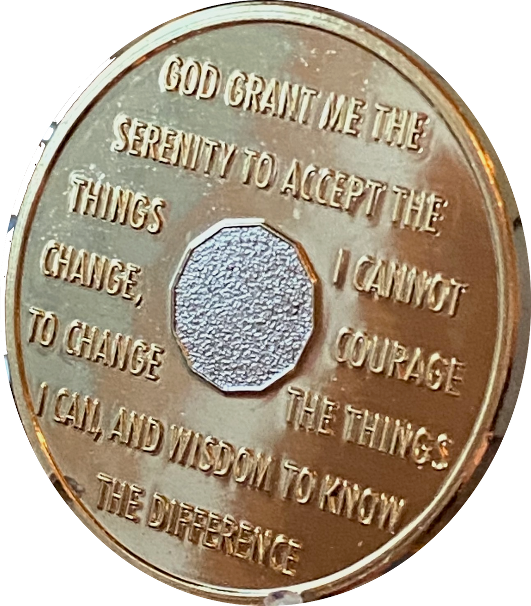 25 Year AA Medallion 1.5" Large Challenge Coin Premium 22k Gold Plated ...