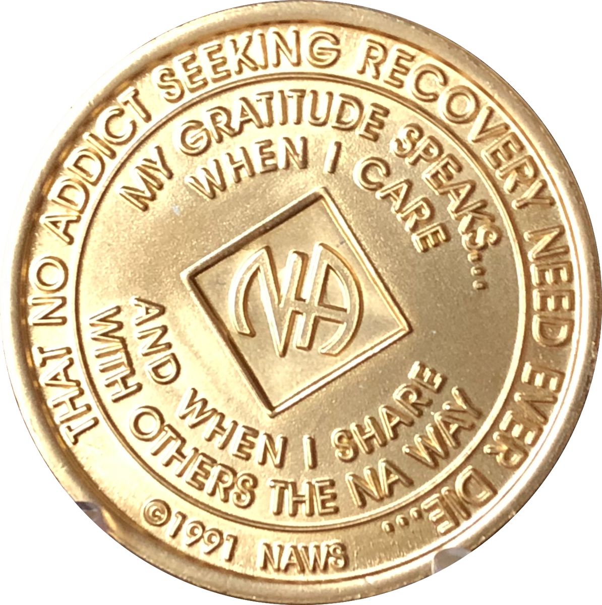 NA Medallion Bronze Official Narcotics Anonymous Clean Time Chip Year ...