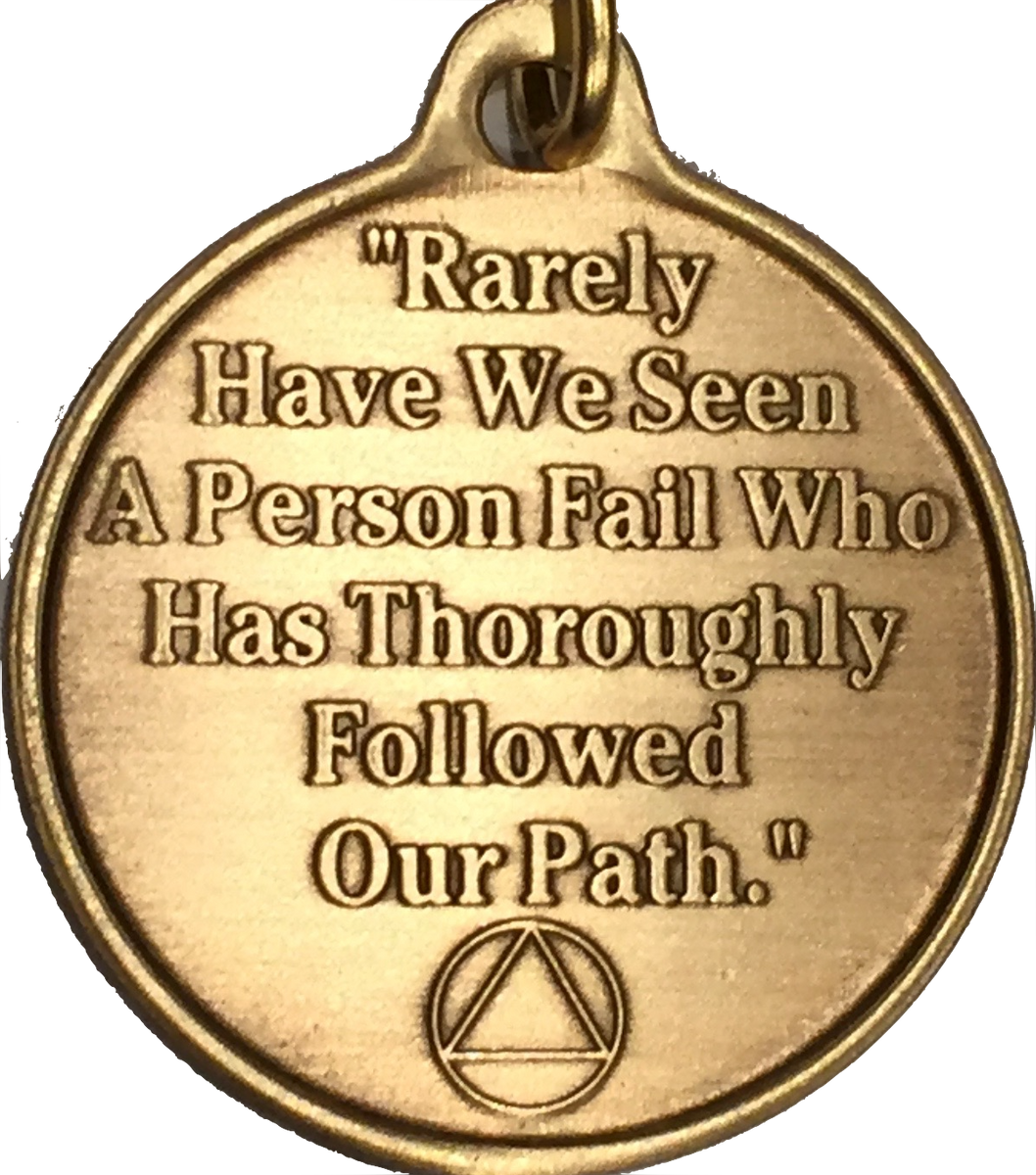 Dr Bob Rx Prescription Bronze AA Founders Keychain Always Remember It ...