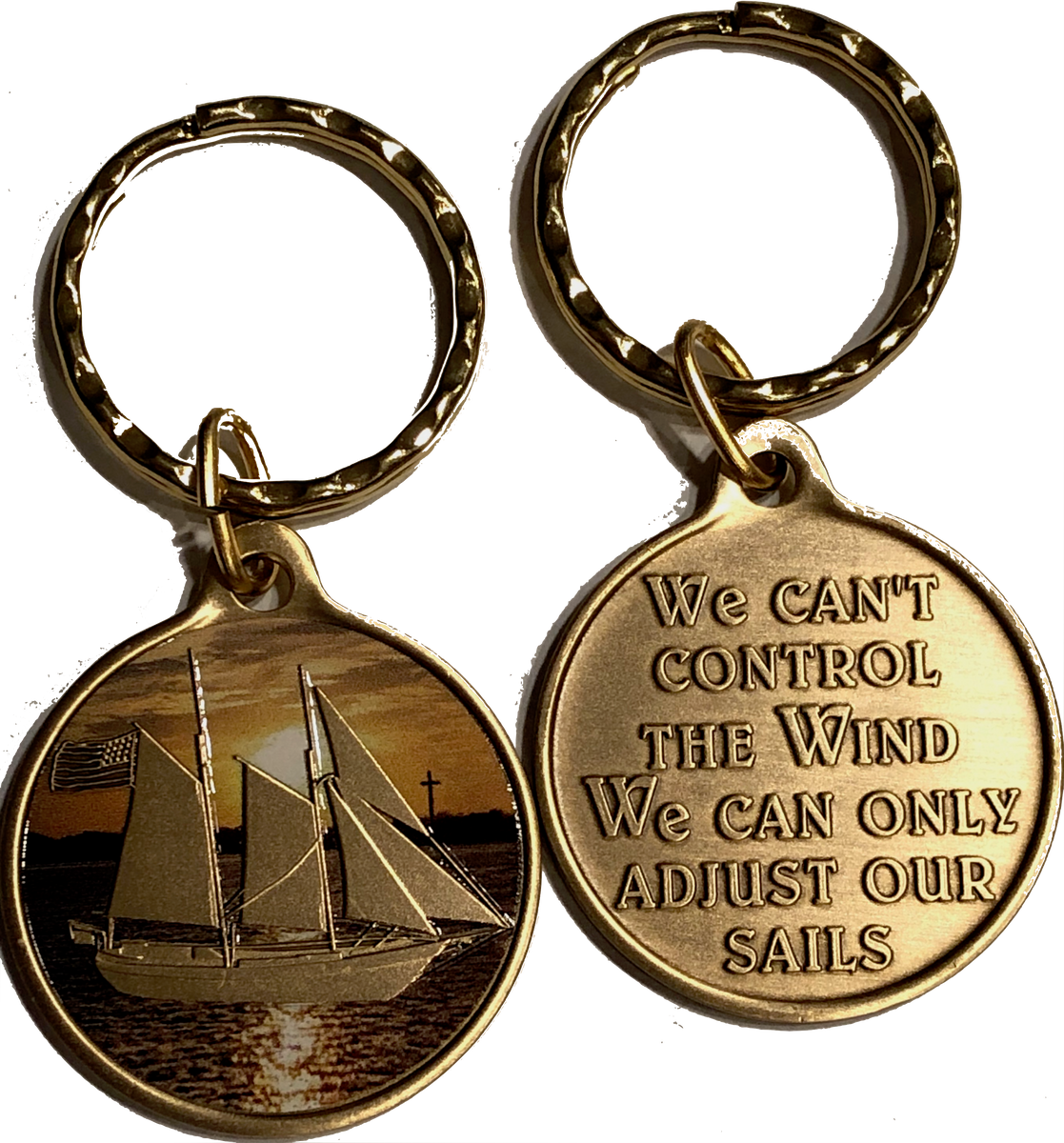 Sailing Keychain We Can't Control The Wind We Can Only Adjust Our Sail ...
