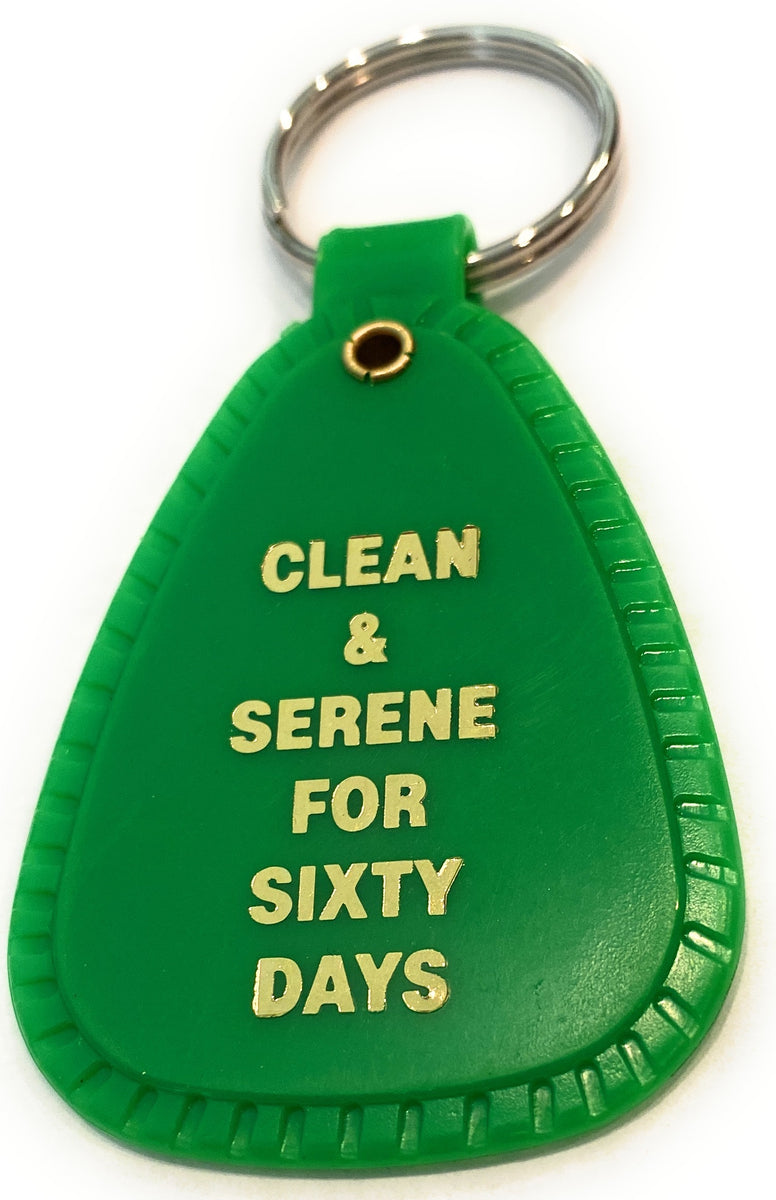 2 Month NA Keytag Green Narcotics Anonymous Keychain 60 Days Clean & S ...