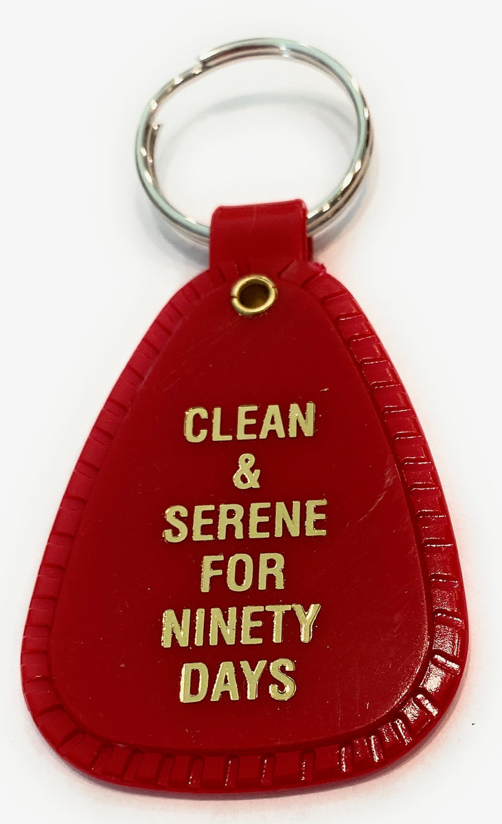 3 Month NA Keytag Red Narcotics Anonymous Keychain 90 Days Clean & Ser ...