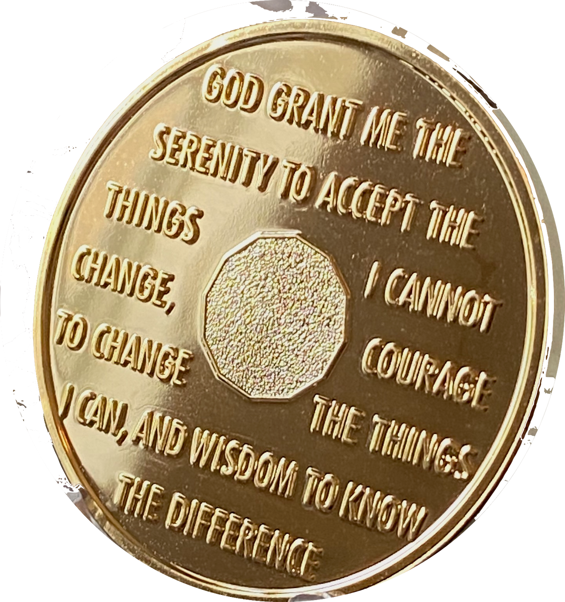 30 Year AA Medallion Premium 22k Gold Plated Sobriety Chip – RecoveryChip