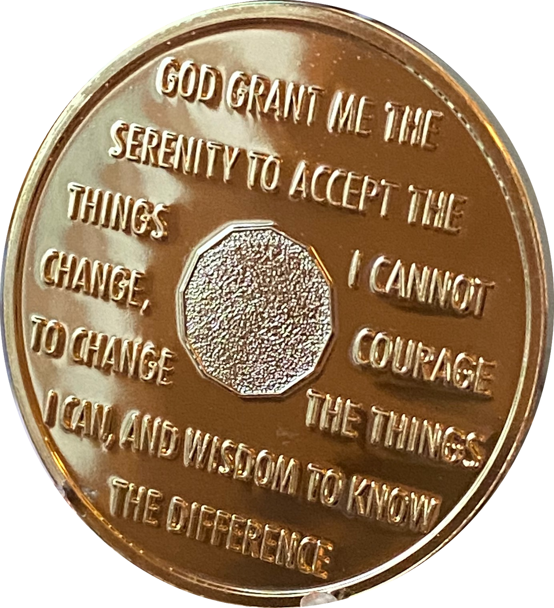 21 Year AA Medallion 1.5" Large Challenge Coin Premium 22k Gold Plated ...