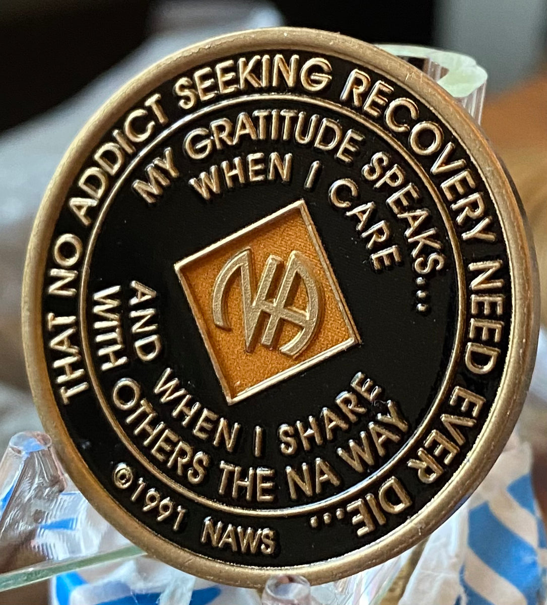 30 Year NA Medallion Orange White and Black Official Narcotics Anonymo ...